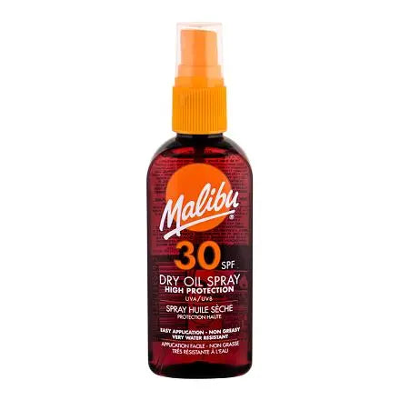 Malibu Spf 30 Dry Oil Spray High Protection Water Resistant 100ml ...