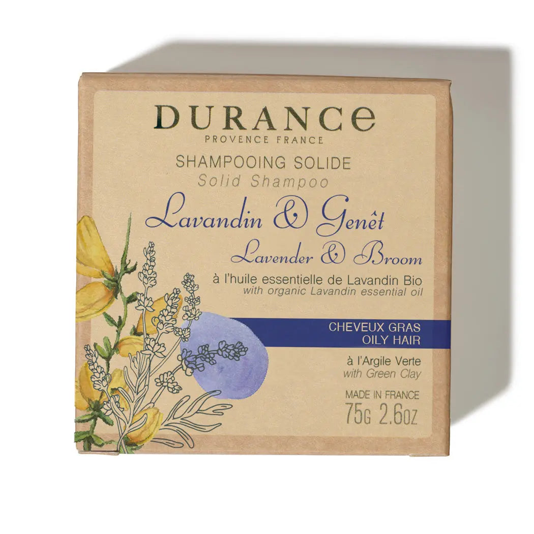 Durance Solid Shampoo - Lavender & Broom - 75g - Eco-Friendly Care ...