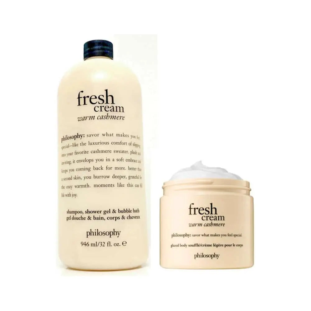 Philosophy Fresh Cream Warm Cashmere Gift Set: Shampoo 946ml and Body ...